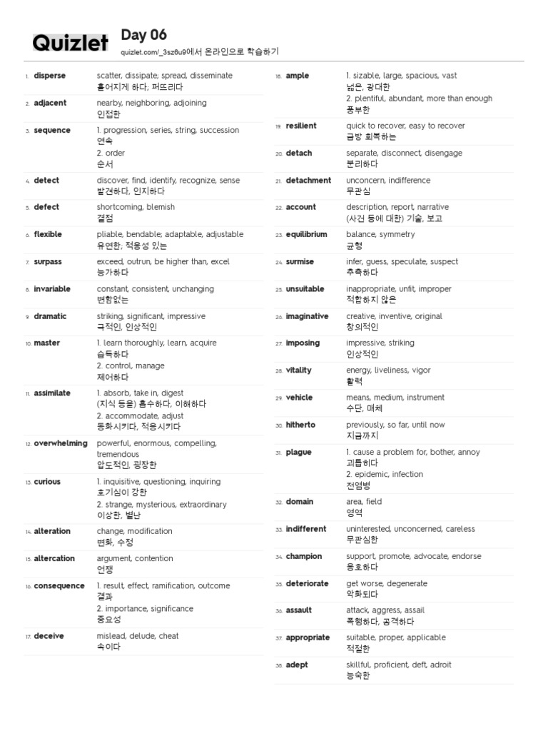 Hackers Voca 2nd Day 06 | PDF