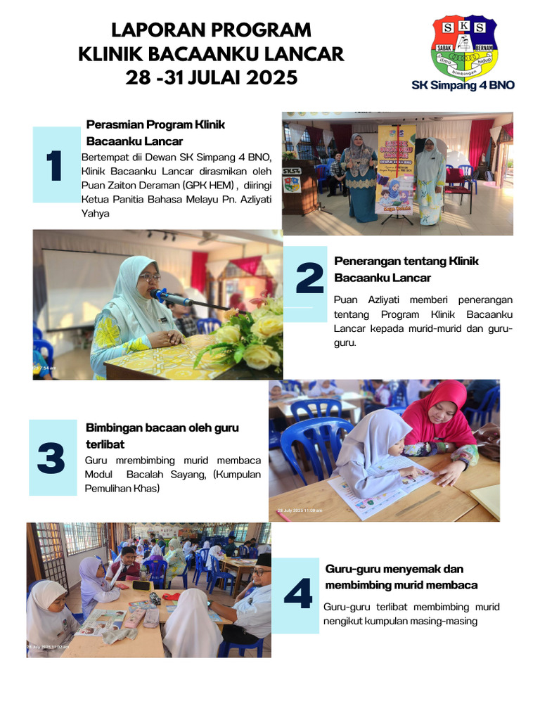 Laporan Program Klinik Bacaanku Lancar | PDF