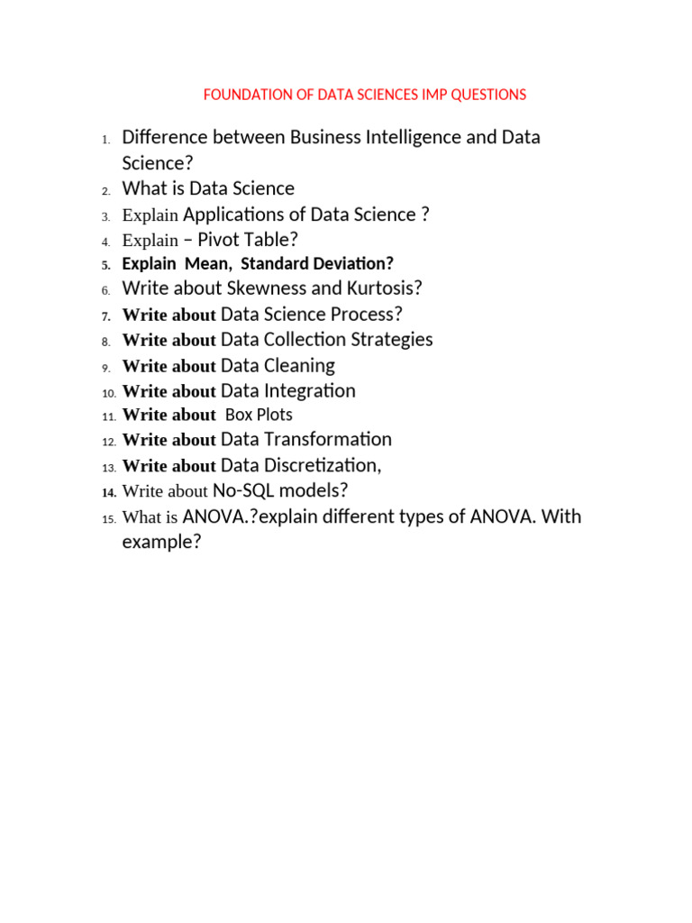 Imp Questions (FDS) | PDF