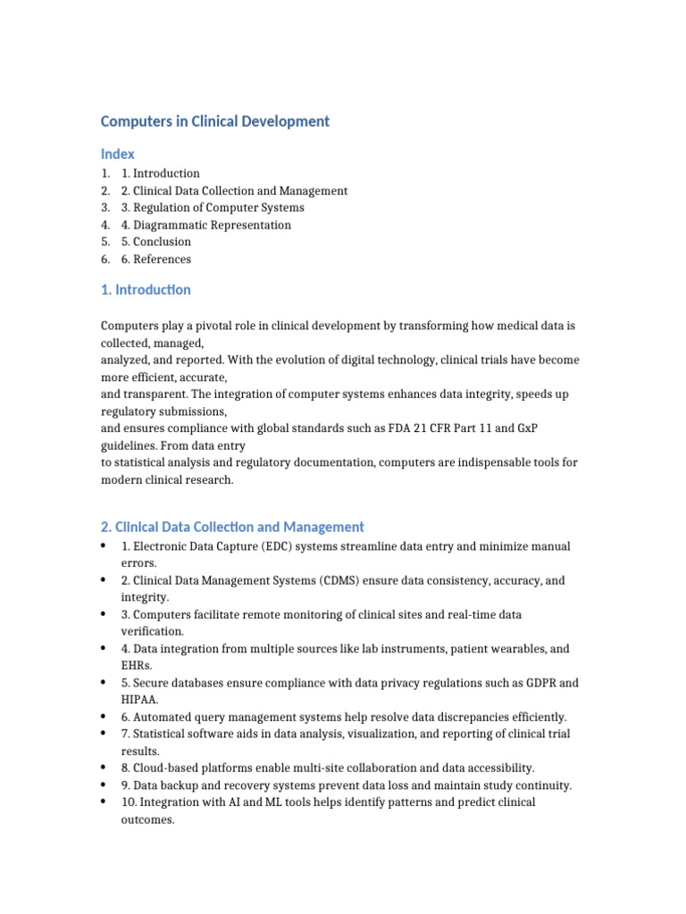 Computers in Clinical Development | PDF | Regulatory Compliance ...
