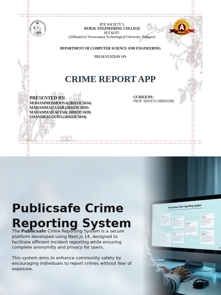 Publicsafe Crime Reporting App Overview | PDF | Databases | Information ...