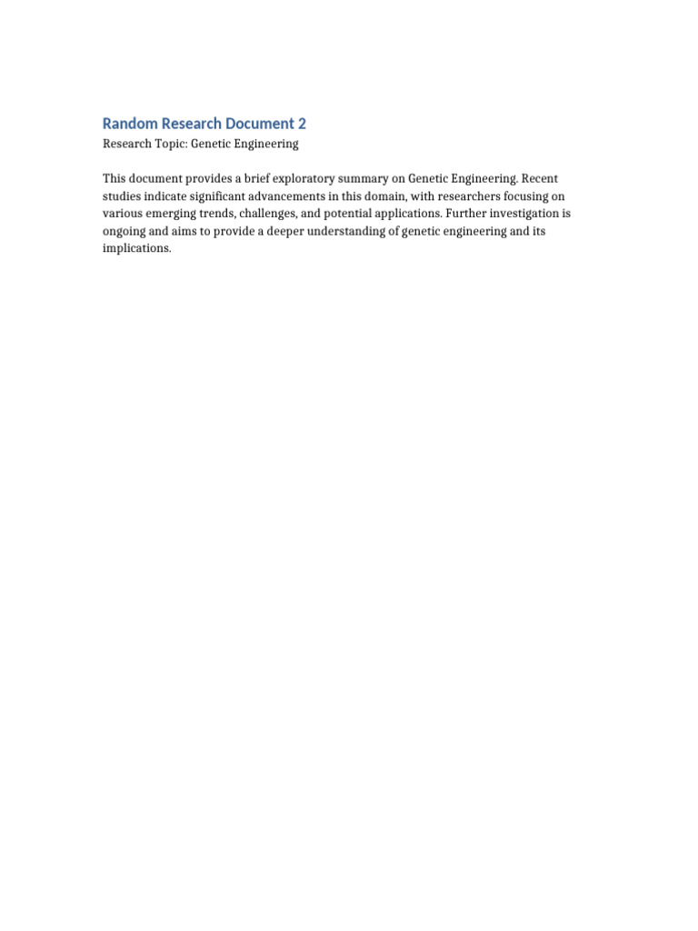 Random Research 2 | PDF