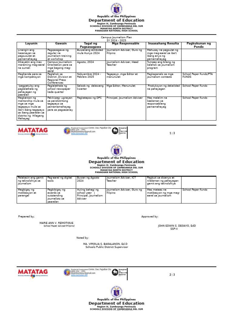 Journalism Plan | PDF