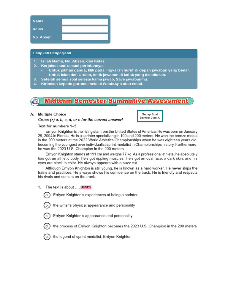 Midterm Assessment: Sports Profiles & Analysis | PDF | Sports