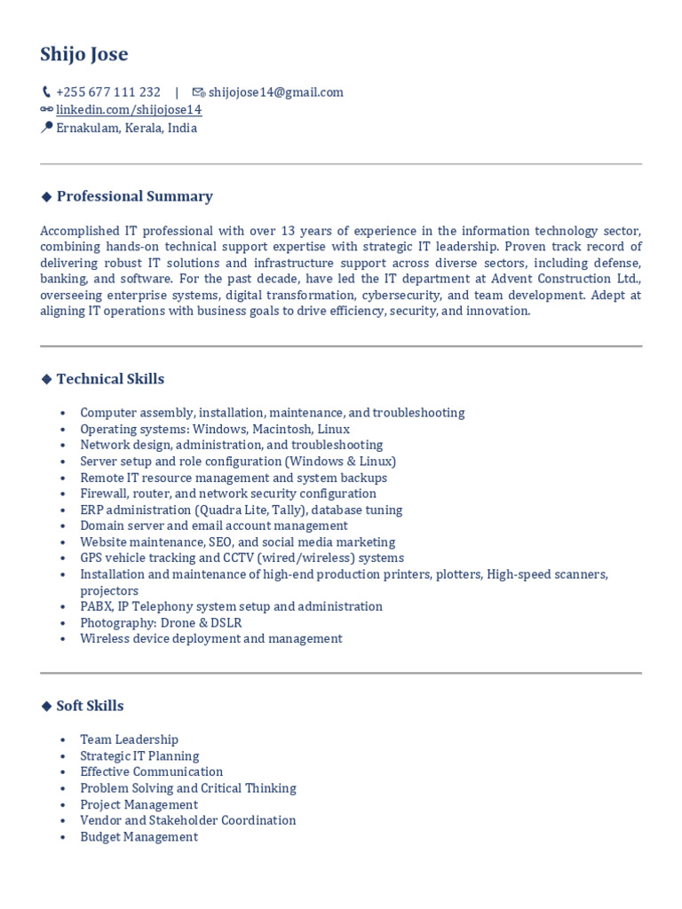 Shijo Jose | PDF | Enterprise Resource Planning | Computer Network