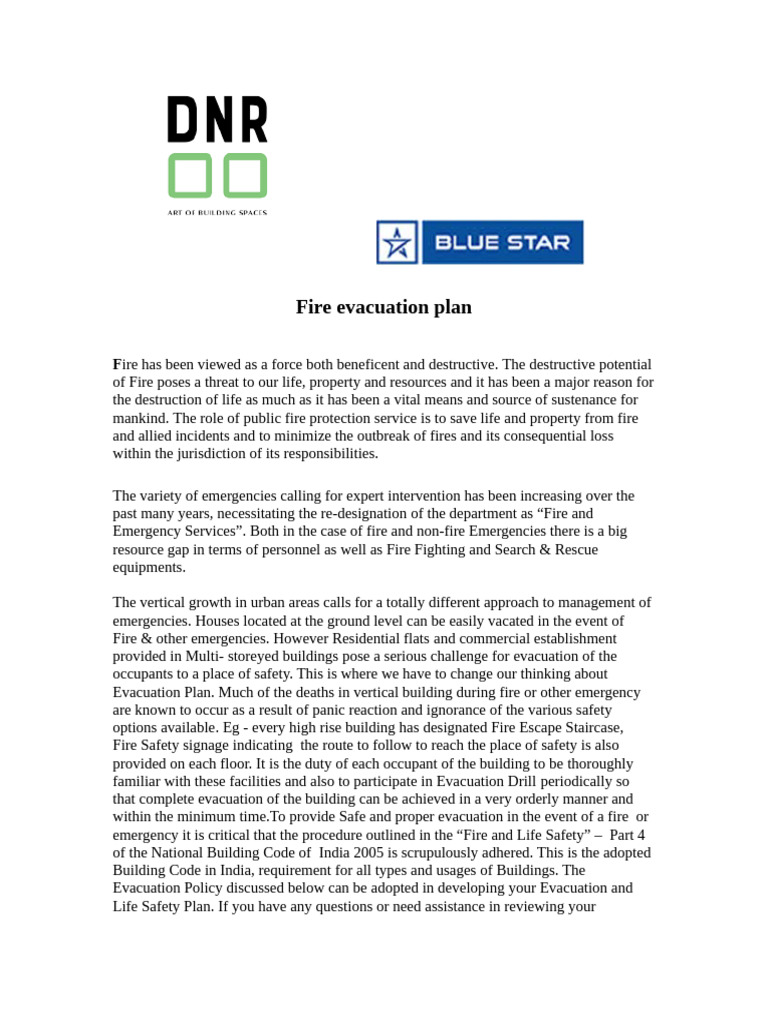 Fire Evacuation Plan for High-Rise Safety | PDF | Emergency Evacuation ...