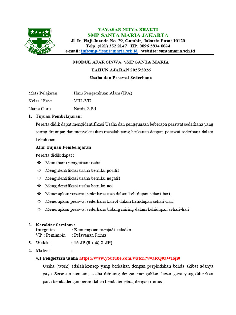 Modul SISWA Usaha Dan PS | PDF