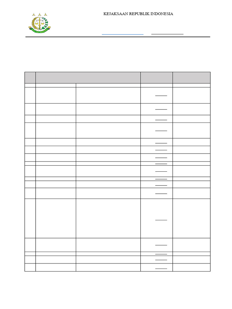 Checklist Penghentian Penuntutan RJ Tolitoli | PDF