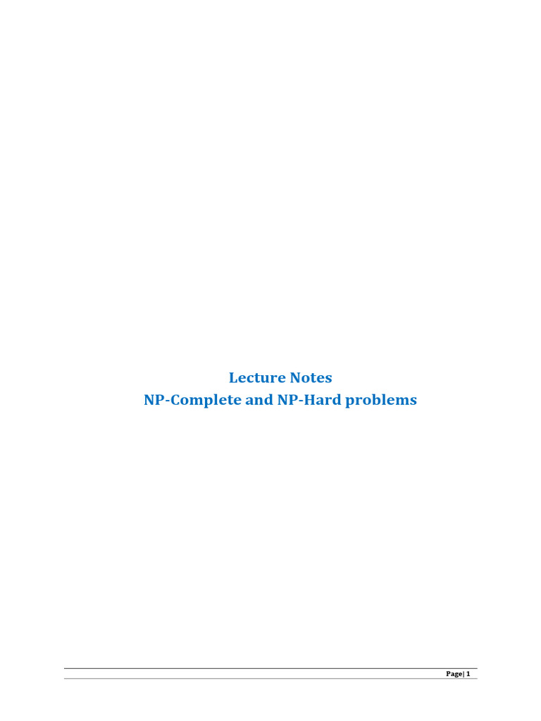 Understanding NP-Hard Problems | PDF | Time Complexity | Mathematics