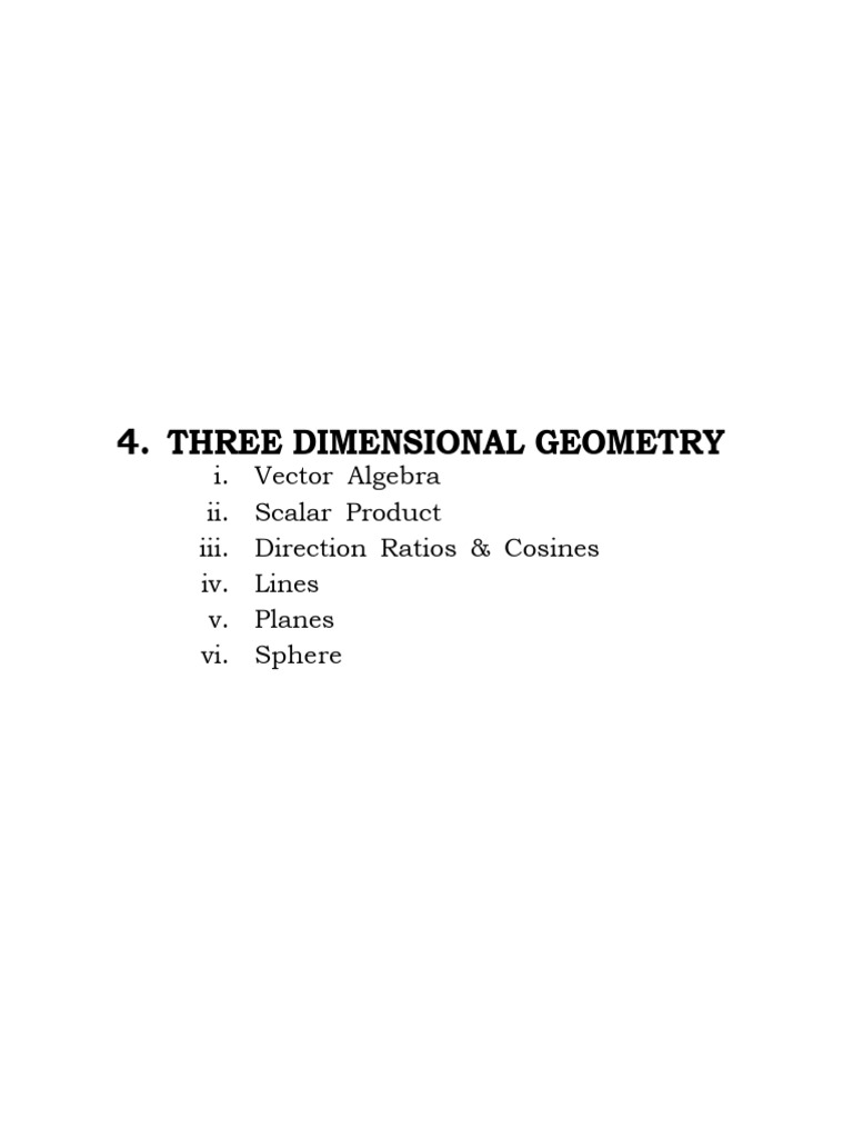 Three Dimensional Geometry Concepts | PDF | Euclidean Vector | Triangle