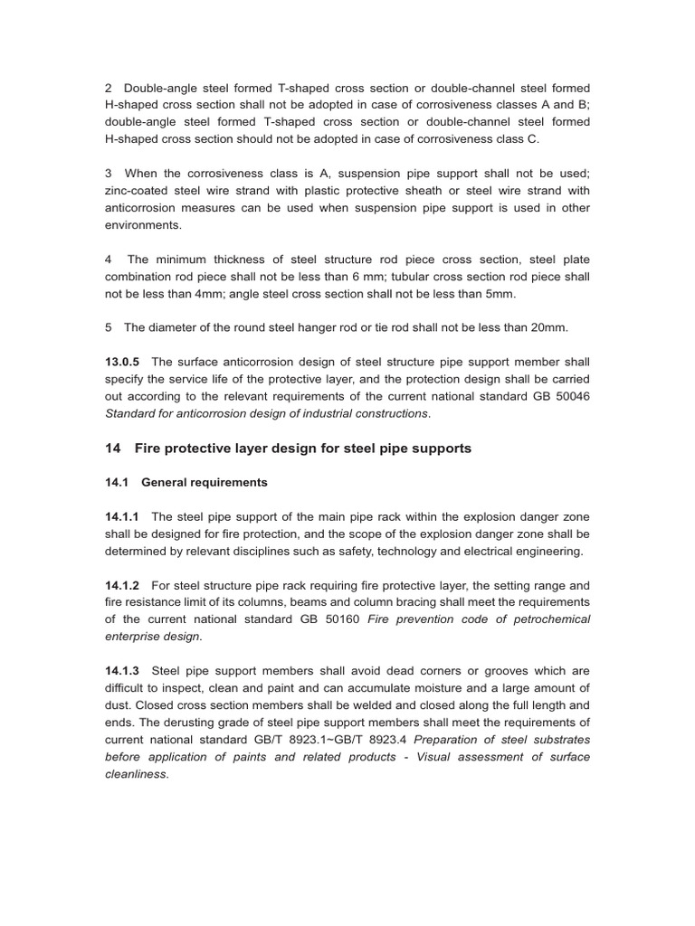 GB 51019 2014 Code For Design of Pipe Racks and Pipe Sleepers in ...