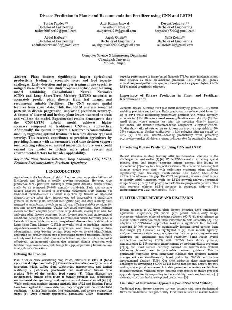 Plant_Disease_Research_Paper[1] (1) | PDF | Deep Learning | Agriculture