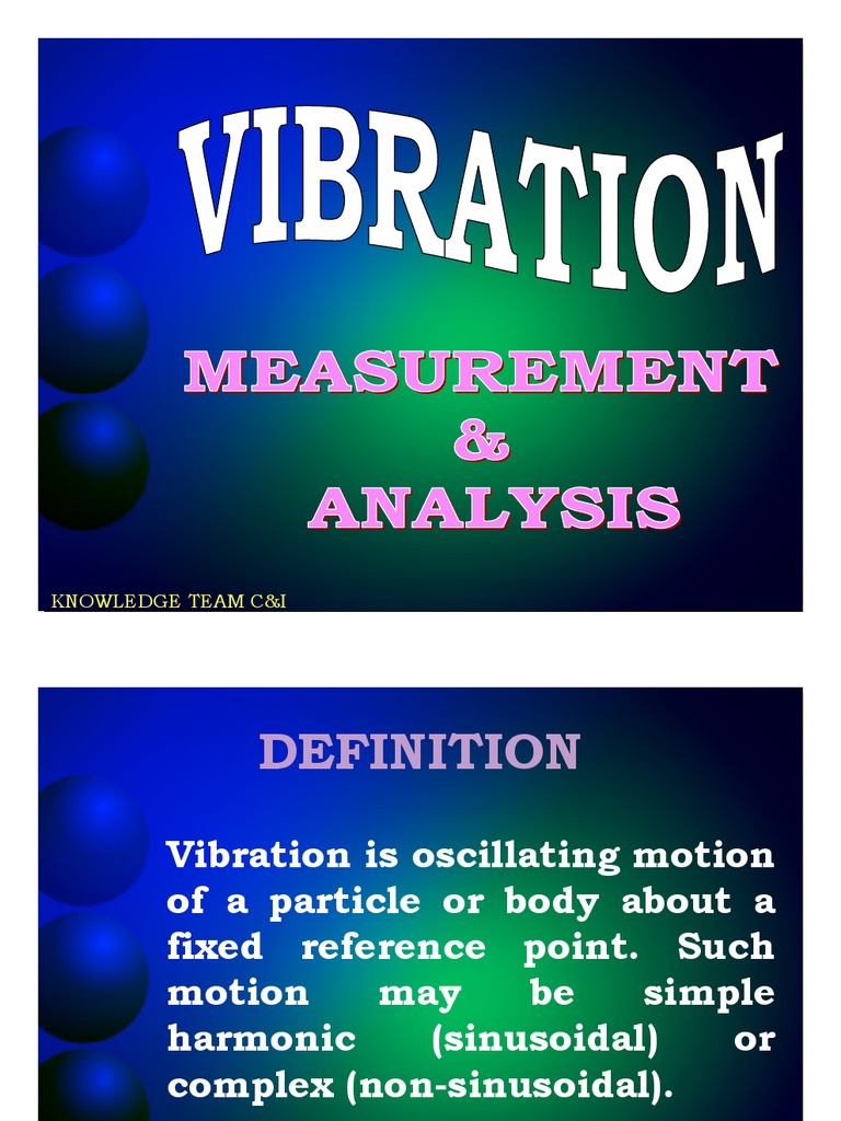 Vibration Measurement and Analysis Basics | PDF | Amplitude | Frequency