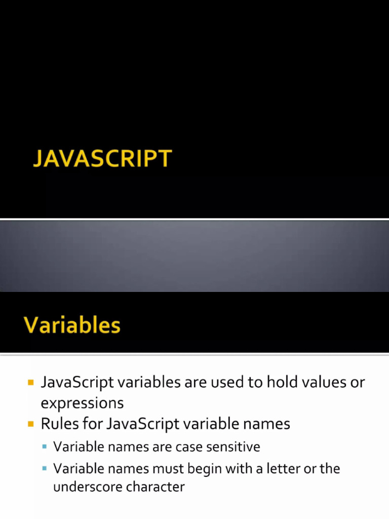 Variable and Dataypes in Js | PDF