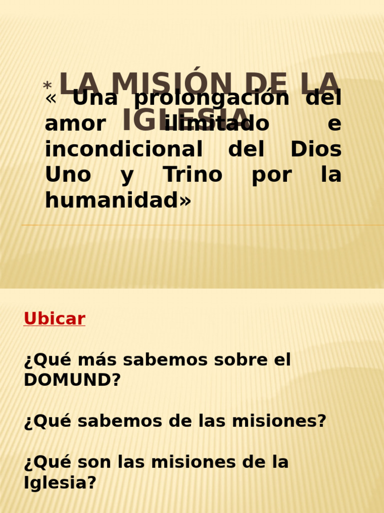 La Mision de La Iglesia | PDF | Teología | Creencia religiosa y doctrina