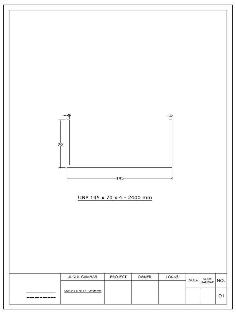 UNP 145 X 70 X 4 - 2400 MM Detail | PDF