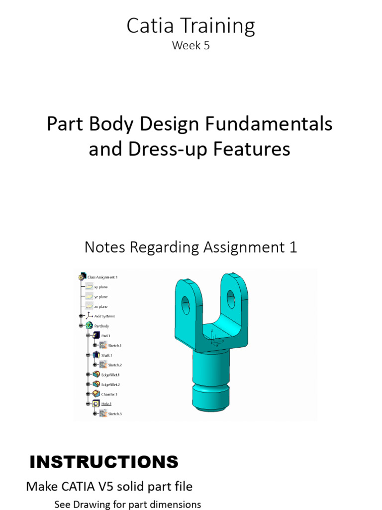 CATIA V5 Week 5 Training Guide | PDF | Geometry
