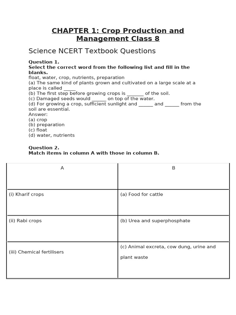 Science Class 8 - Ncert Learn Cbse Qs | PDF | Microorganism | Crop Rotation