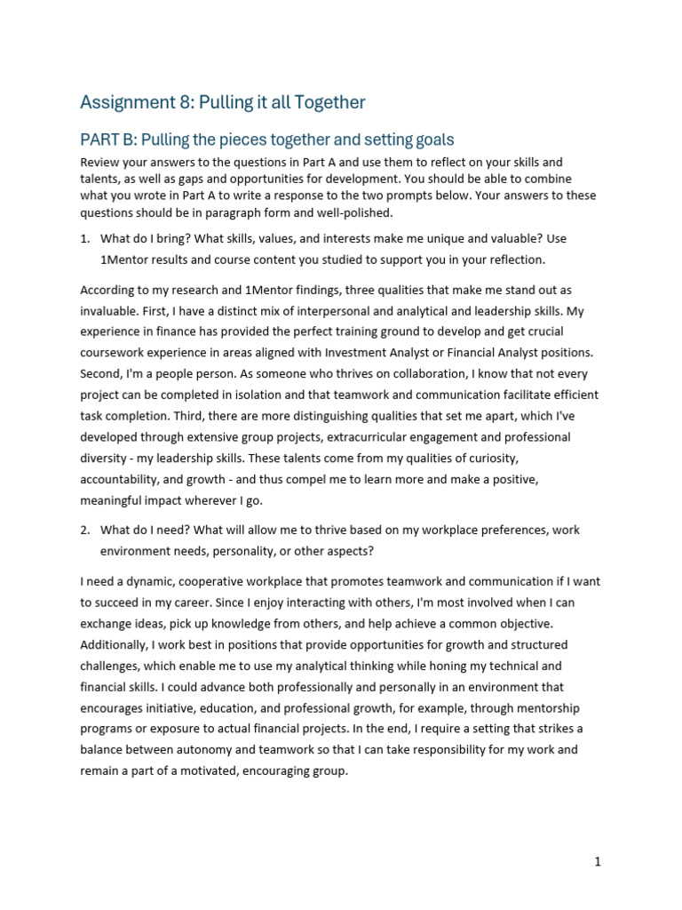 Assign8B Wrapping It Up | PDF | Goal | Leadership