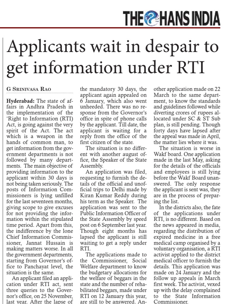 Applicants Wait in Despair | PDF | Government Information | Public Sphere