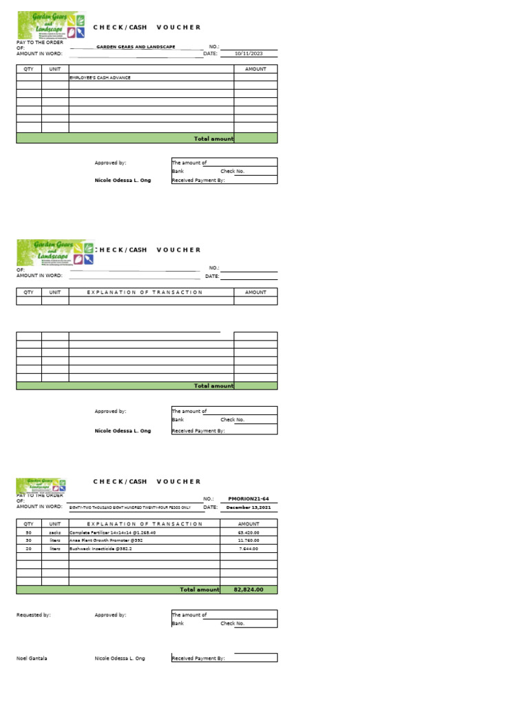 Check Voucher (2) (1) | PDF | Cash | Money
