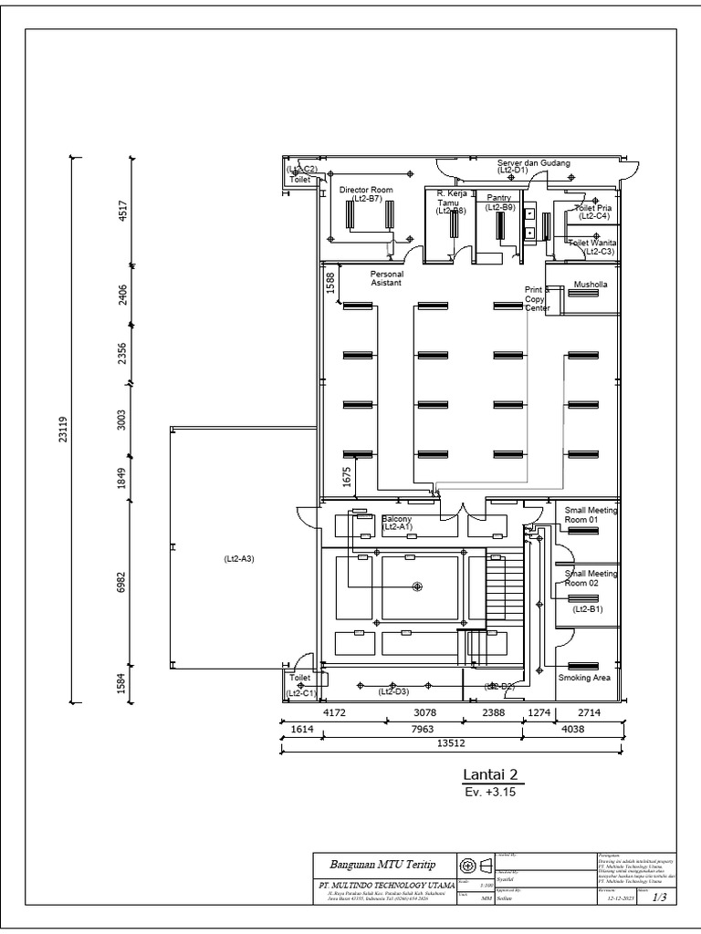 Denah MEP LT 2 | PDF