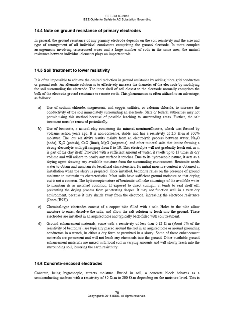 IEEE Std 80-2013: AC Substation Grounding | PDF | Soil | Corrosion