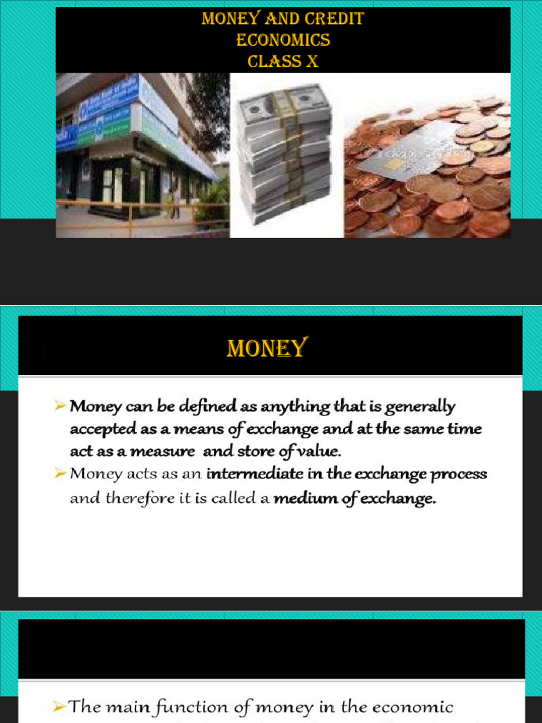 Money and Credit Notes | PDF
