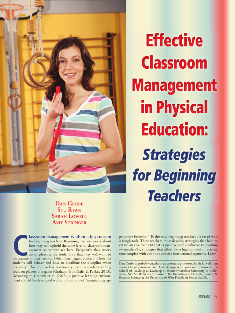 Classroom Management for New PE Teachers | PDF | Classroom Management ...
