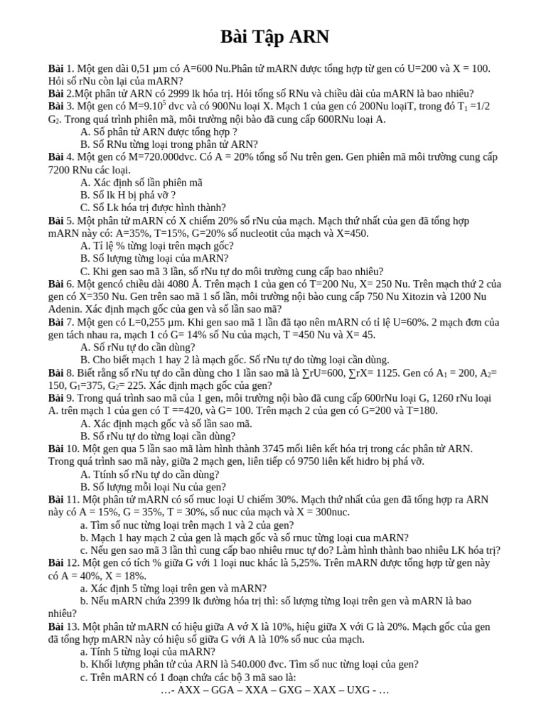 Bài Tập Arn | PDF