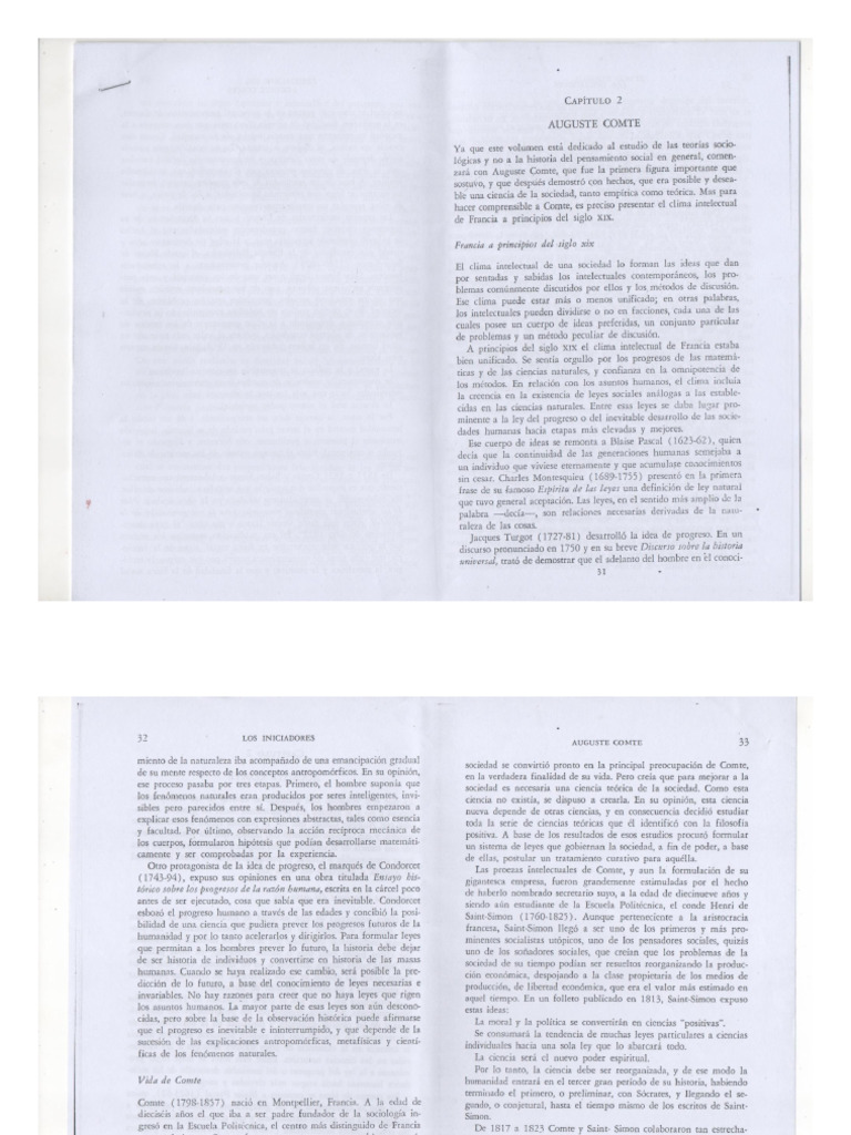 Auguste Comte Filosofia | PDF