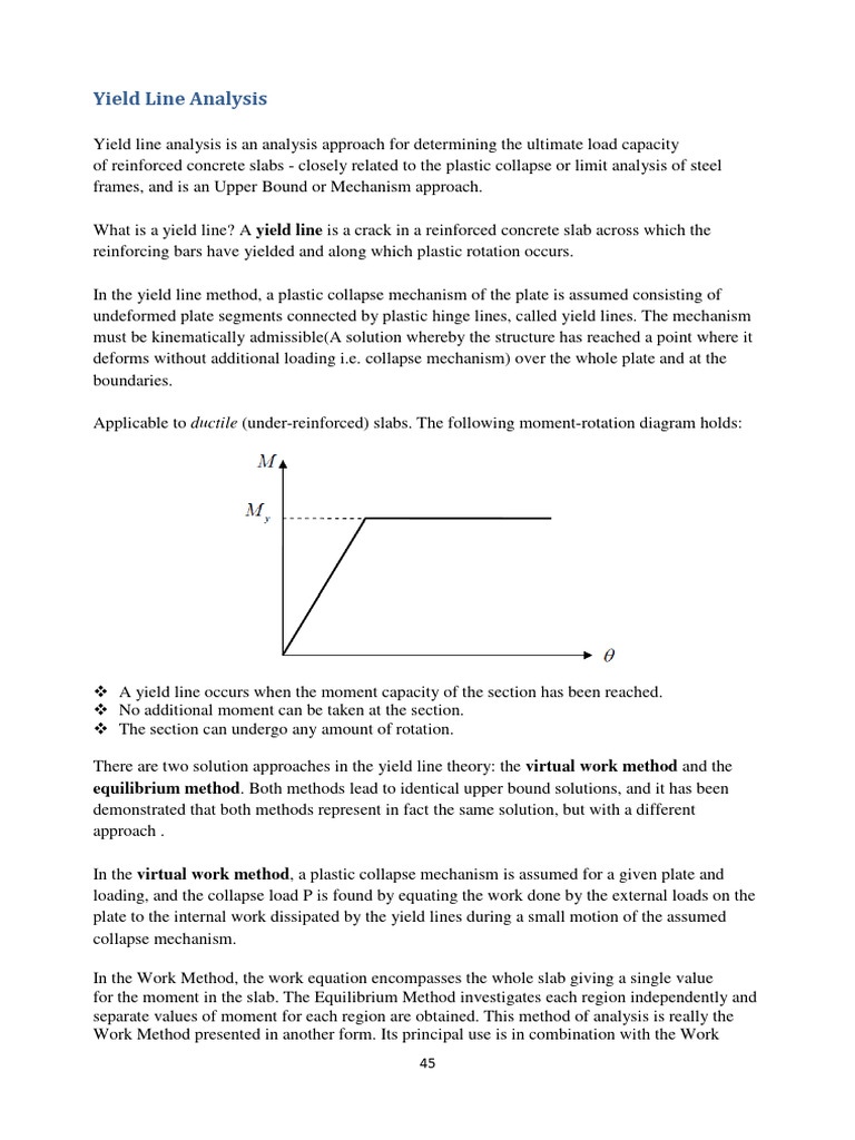 Yield line analysis | PDF | Yield (Engineering) | Rotation