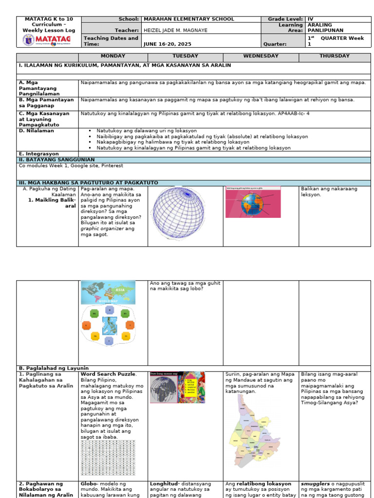 Dll_aral Pan 4_q1 w1 Final | PDF