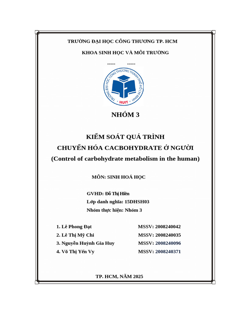 Form Tiểu Luận Sinh Hóa Học | PDF
