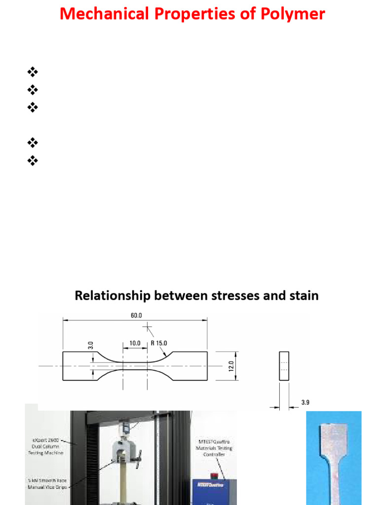 Mechanical Properties of Plastic Polymer | PDF | Viscoelasticity ...