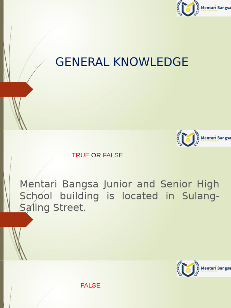 General Knowledge QUIZ | PDF