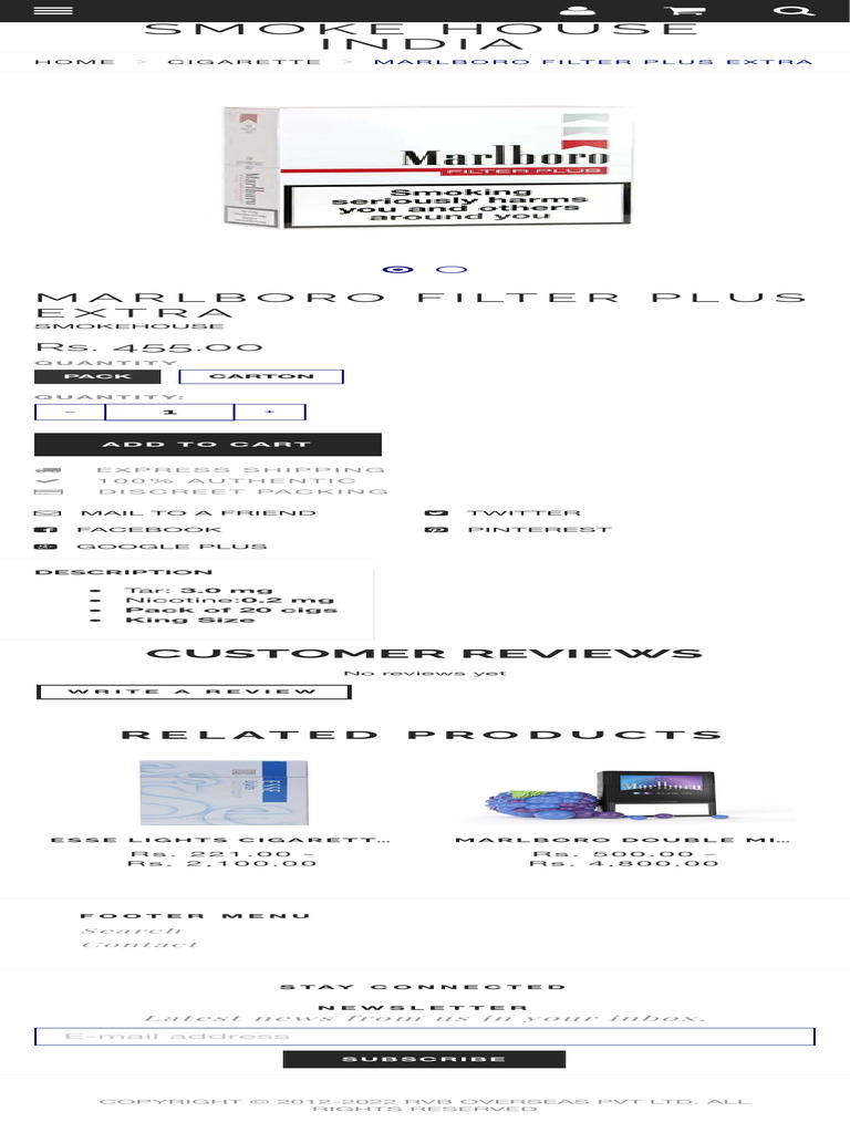 Marlboro Filter Plus Extra Overview | PDF