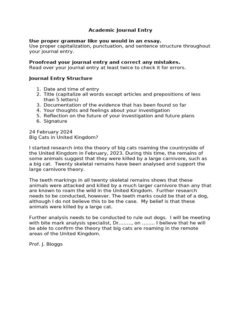 Academic Journal Entry | PDF