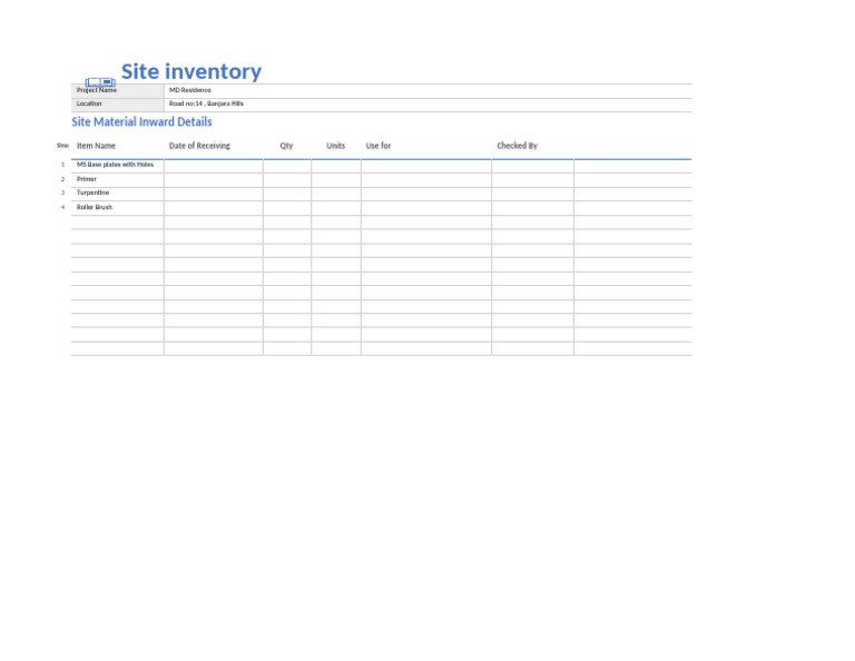 MD Residence Site Inventory Details | PDF