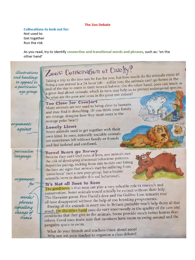 What Do You Think About Zoos | PDF