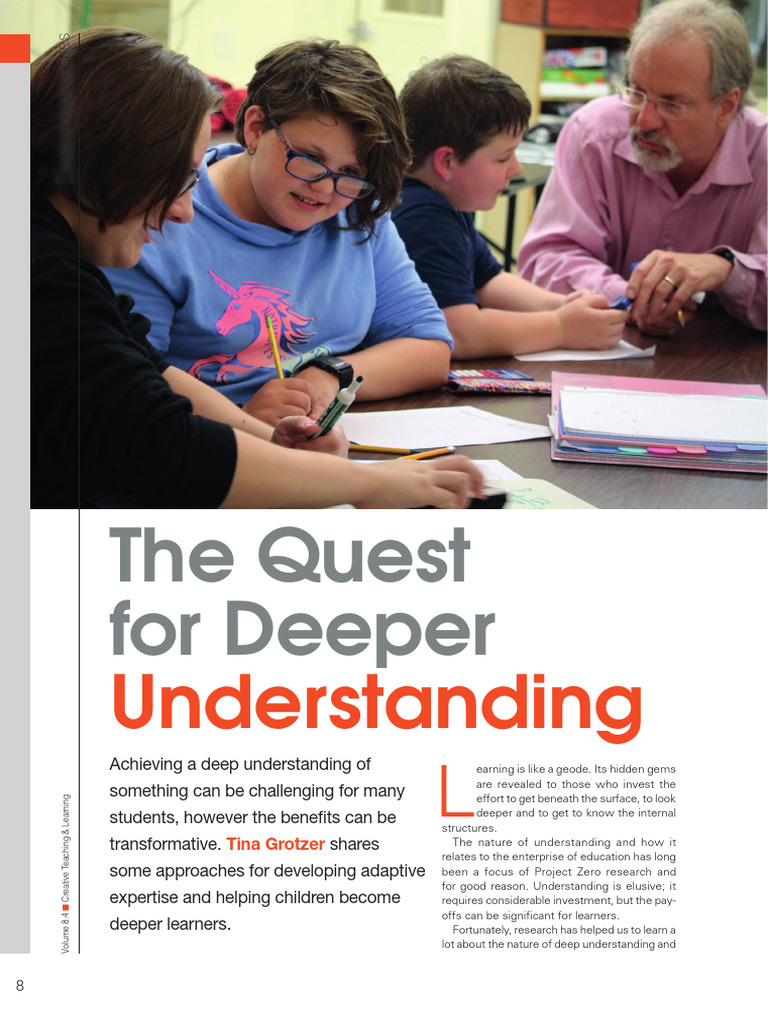 Ctl8.4 P The Quest For Deeper Understanding | PDF | Learning | Knowledge
