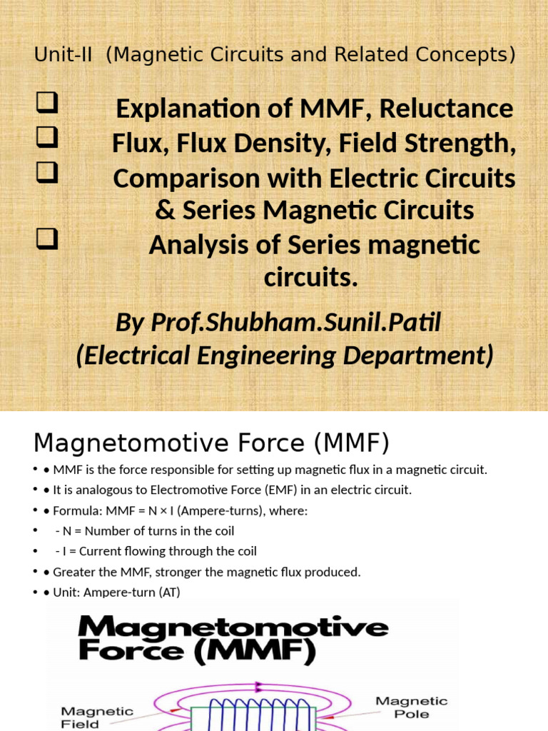 Unit_II | PDF | Electric Current | Magnetic Field