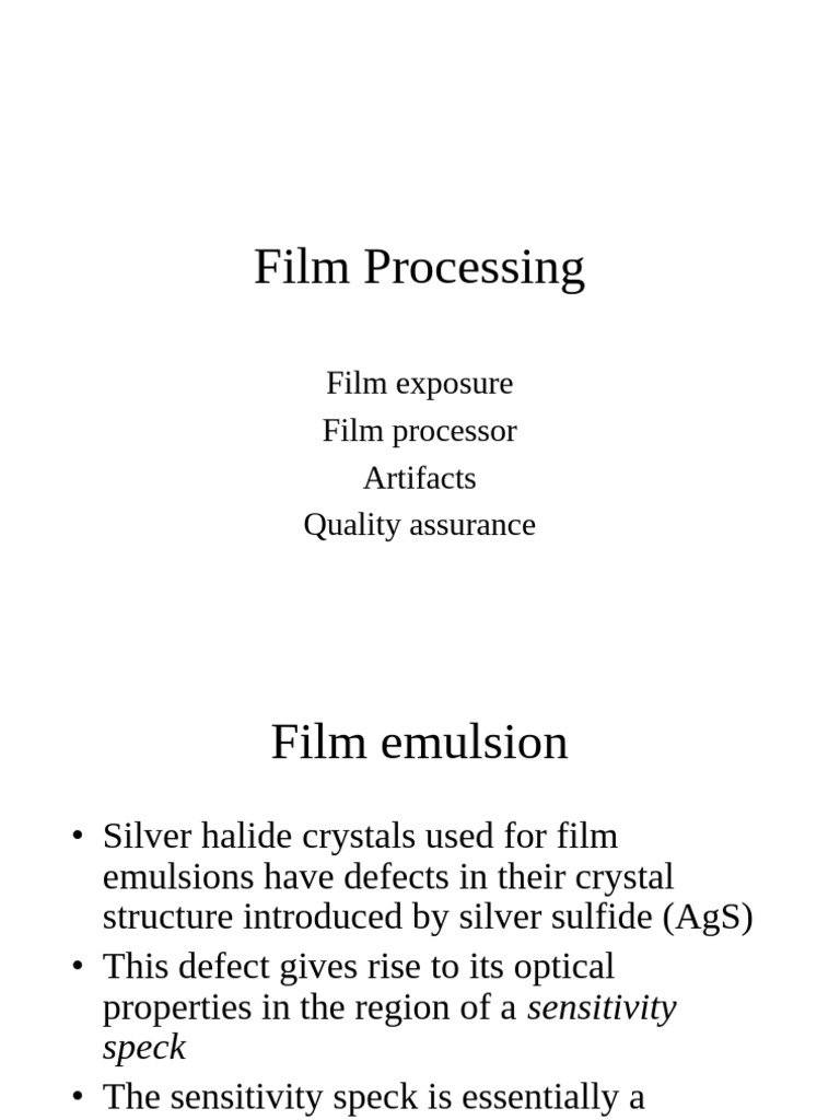 10_-_Film_Processing | PDF | Silver | Chemistry