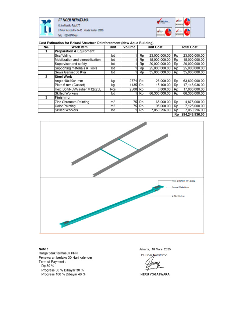 BoQ Reinforcement Design For Vendor-Option 2 | PDF