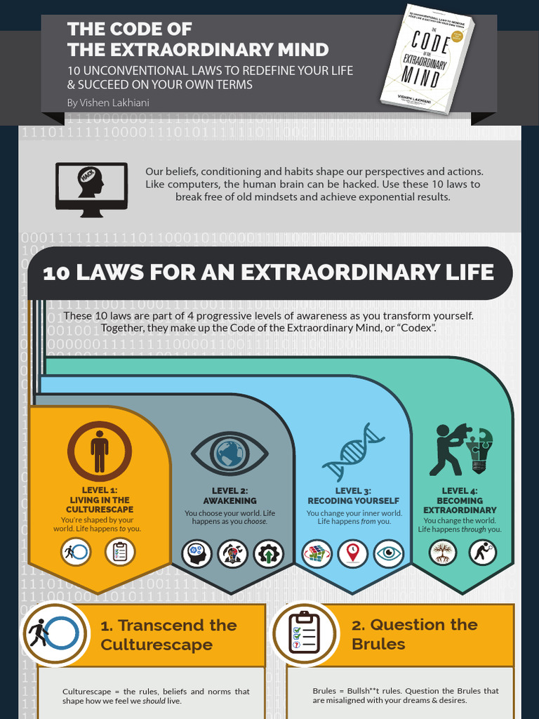 RIG The Code of The Extraordinary Mind Graphic Summary A4 | PDF ...