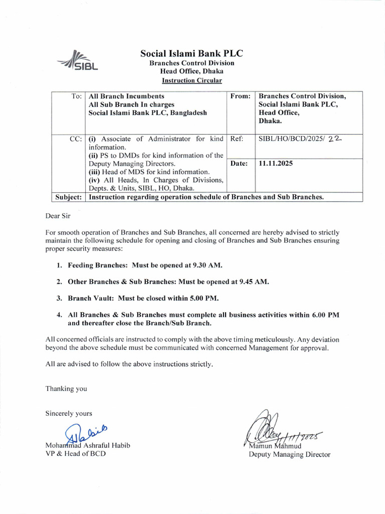 Instruction Circular-22 | PDF