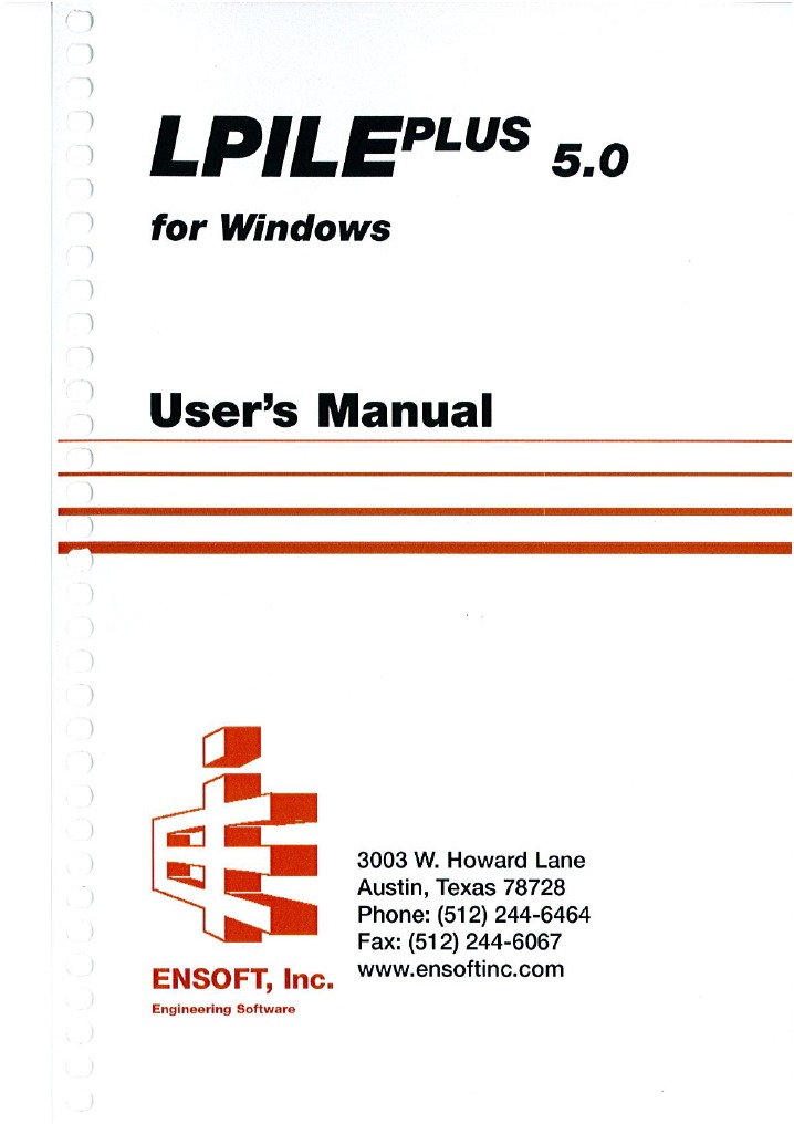 User's Manual LPILE | PDF