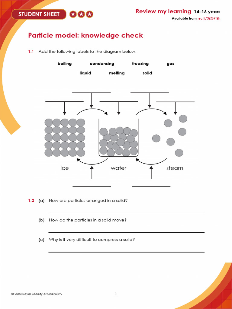 Understanding the Particle Model | PDF | Gases | Liquids