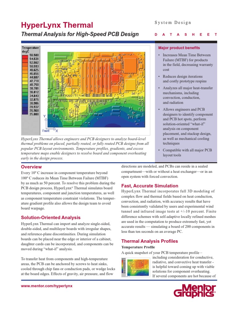 Hyper Lynx Thermal Datasheet | PDF | Heat Transfer | Printed Circuit Board