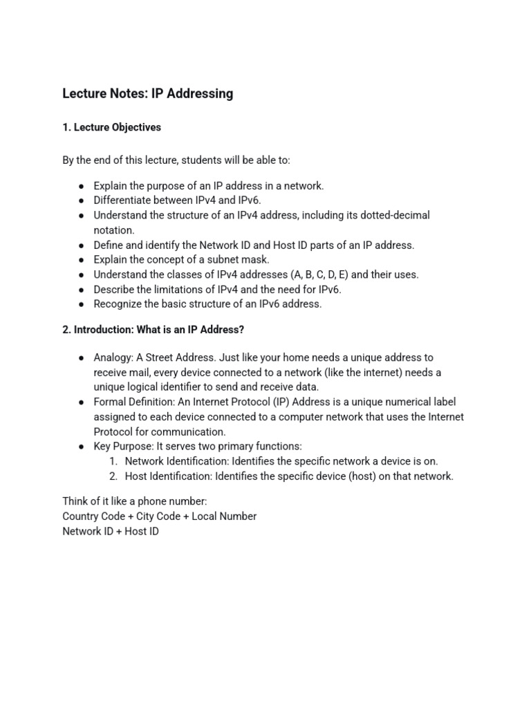 Understanding IP Addressing: IPv4 vs IPv6 | PDF | Ip Address | I Pv6